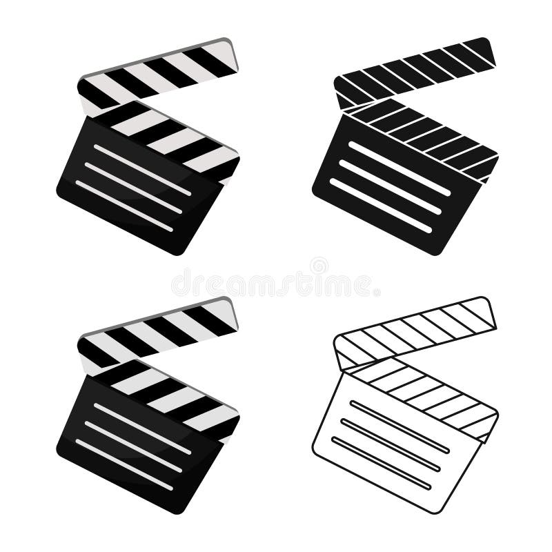 Isolated Object of Studio and Clapper Symbol. Graphic of Studio and ...