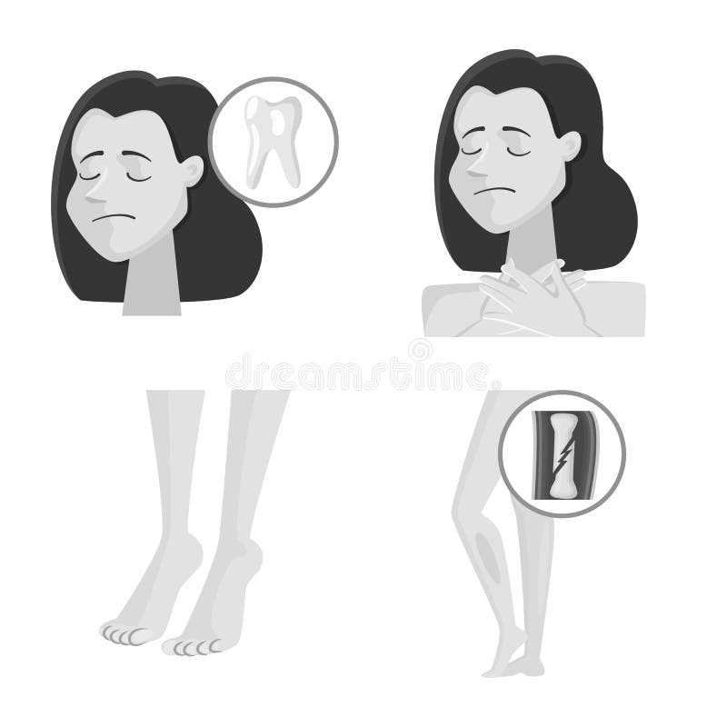Isolated Object of Suffering and Injury Logo. Set of Suffering and ...