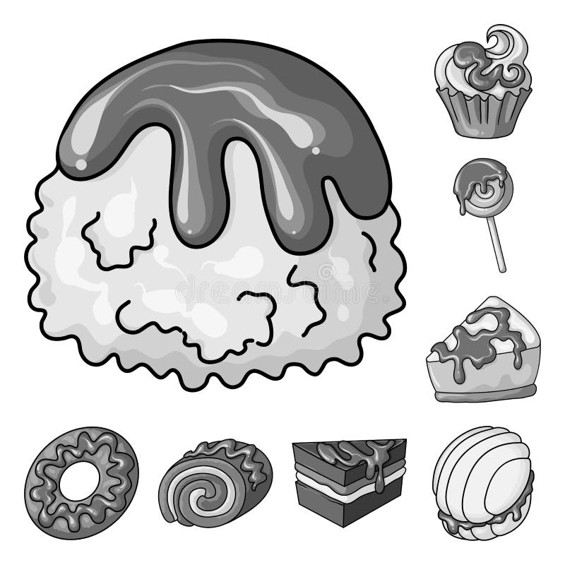 Vector Illustration Of Sweet And Caramel Icon Set Of Sweet And