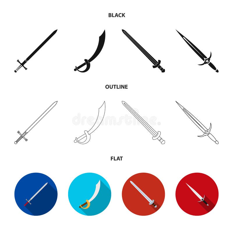 Vector Illustration of Sword and Blade Logo. Collection of Sword and ...