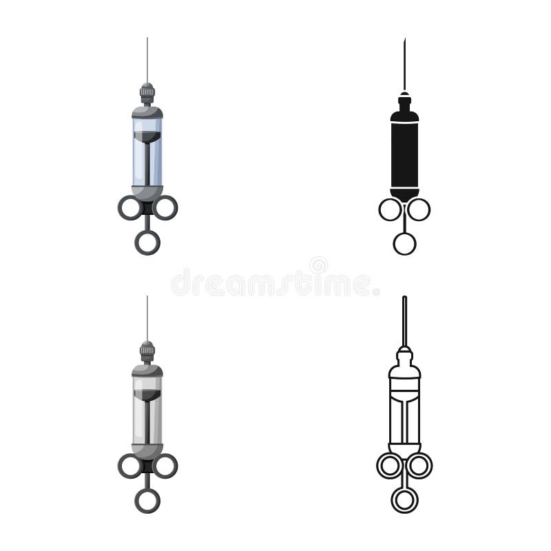 Isolated Object of Syringe and Tool Logo. Web Element of Syringe and ...