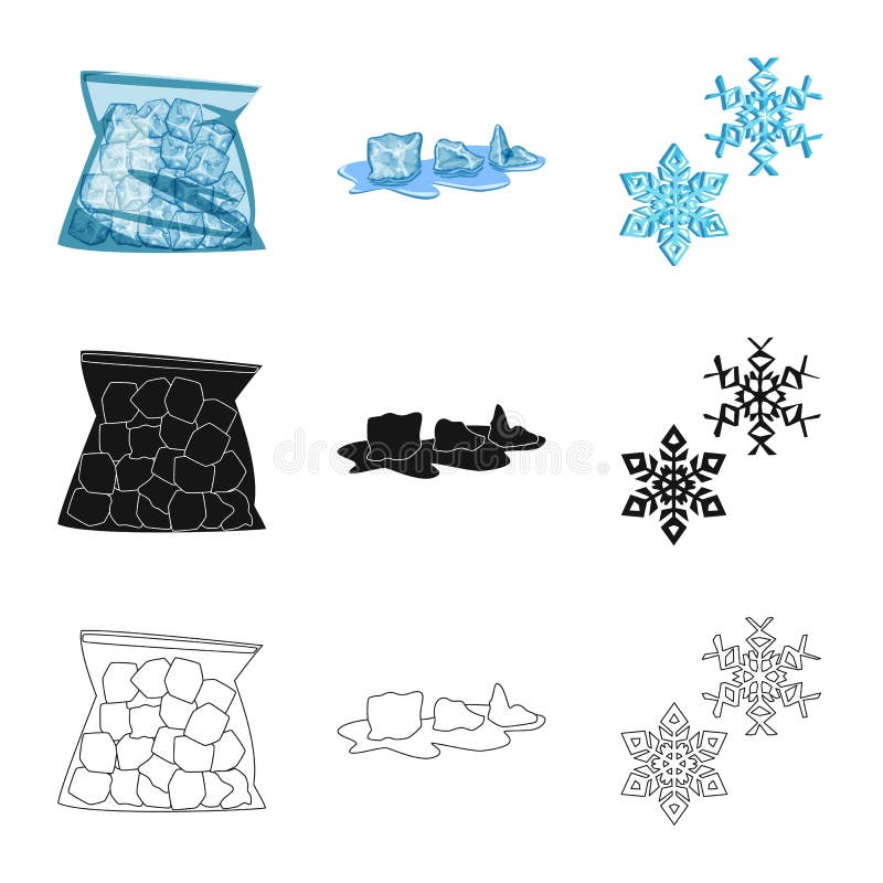Isolated Object Of Texture And Frozen Sign Collection Of Texture And