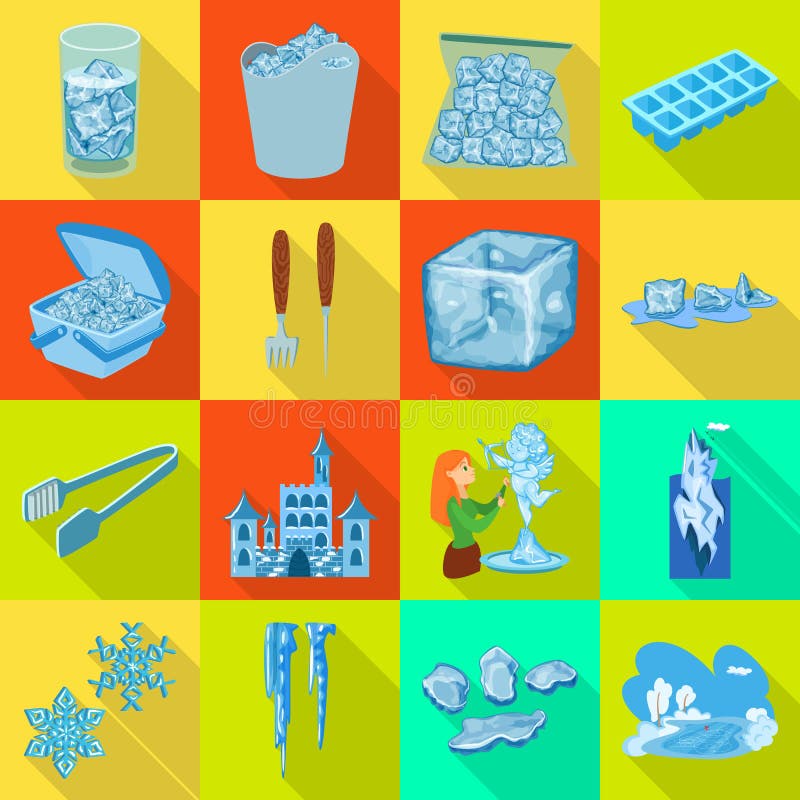 Isolated Object Of Texture And Frozen Sign Set Of Texture And