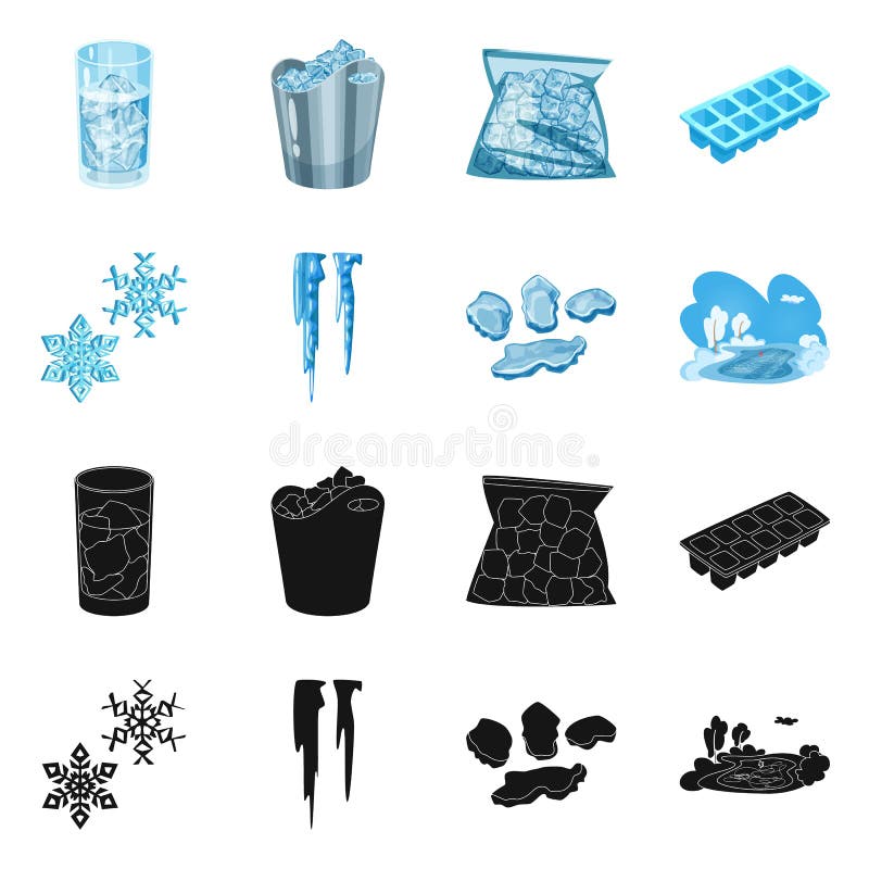 Isolated Object Of Texture And Frozen Sign Set Of Texture And