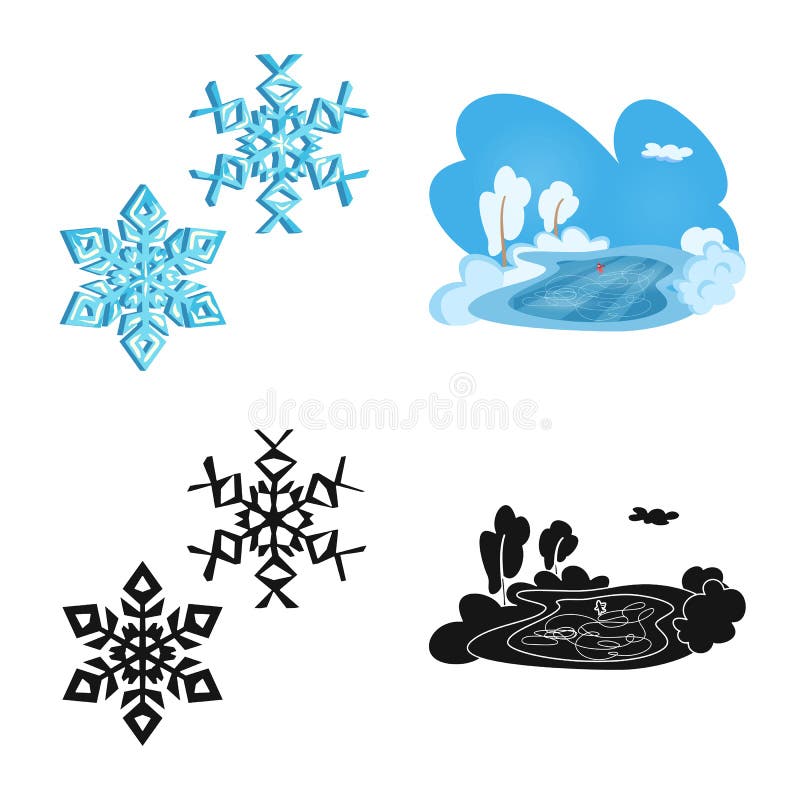Frozen Symbol with Snow Flakes. Stock Vector - Illustration of icon ...