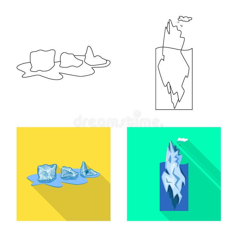 Isolated Object Of Texture And Frozen Symbol Set Of Texture And