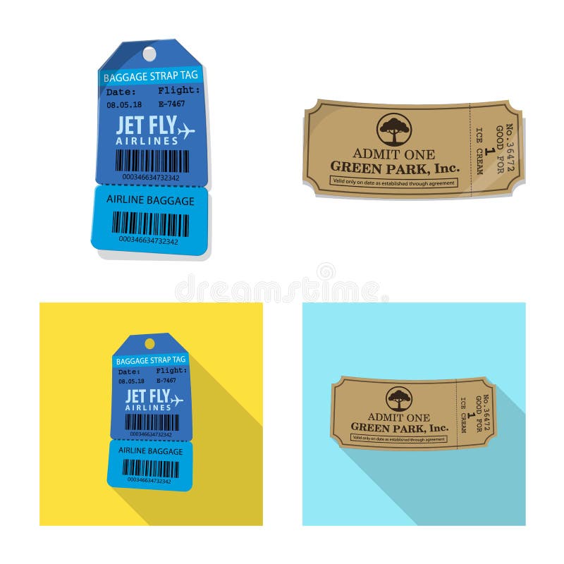Isolated Object of Ticket and Admission Sign. Set of Ticket and Event ...
