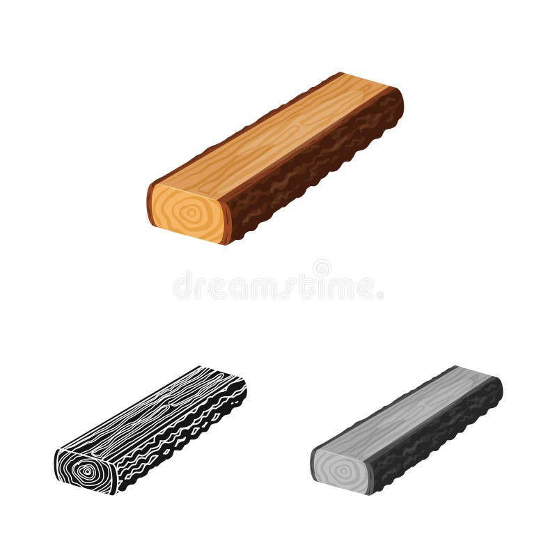 Vector Illustration of Timber and Deck Symbol. Collection of Timber and ...