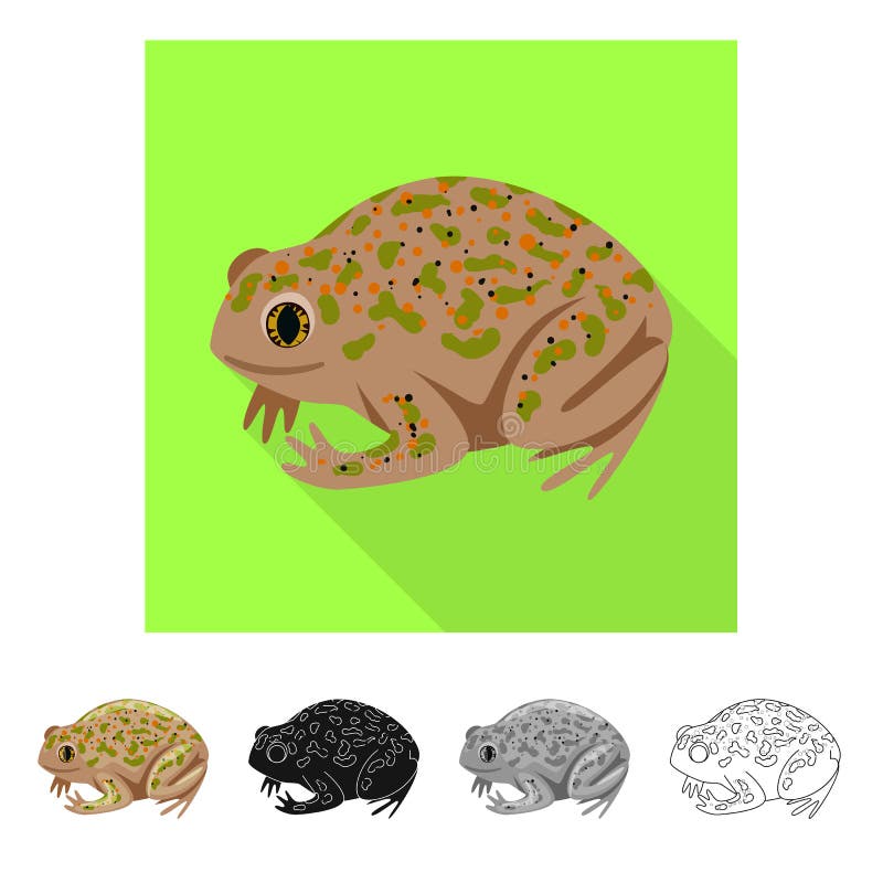 Isolated Object of Toad and Tropical Icon. Set of Toad and Green Stock ...