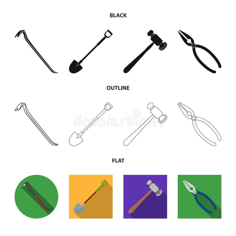 Isolated Object of Tool and Construction Logo. Set of Tool and ...