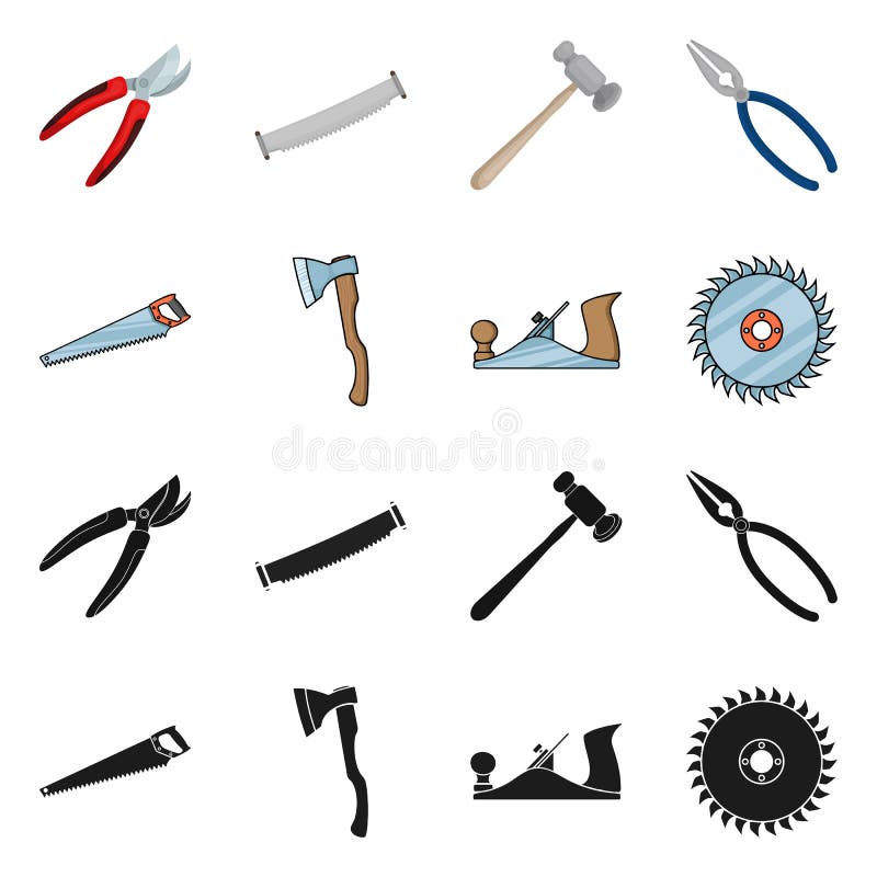 Isolated Object of Tool and Construction Logo. Set of Tool and ...