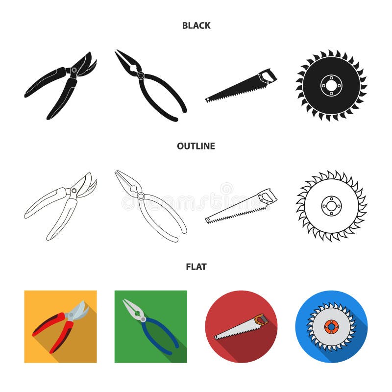 Vector Illustration of Tool and Construction Symbol. Set of Tool and ...