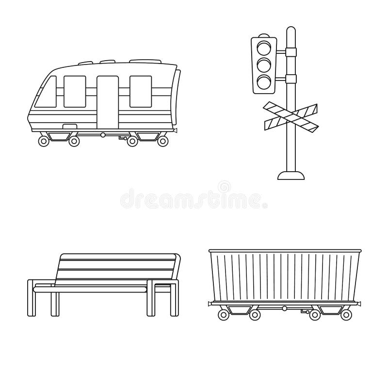 Train Station Outline Stock Illustrations – 1,902 Train Station Outline ...