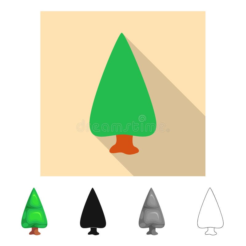 Isolated Object Of Tree And Nature Icon Set Of Tree And Crown Vector