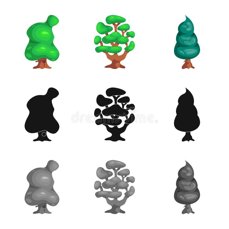 Vector Illustration Of Tree And Nature Logo Collection Of Tree And