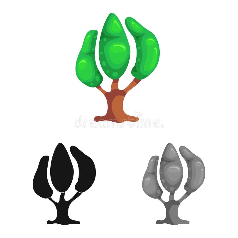 Vector Illustration Of Tree And Nature Symbol Collection Of Tree And