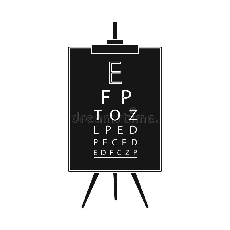 Isolated Object of Vision and Test Symbol. Set of Vision and Check ...