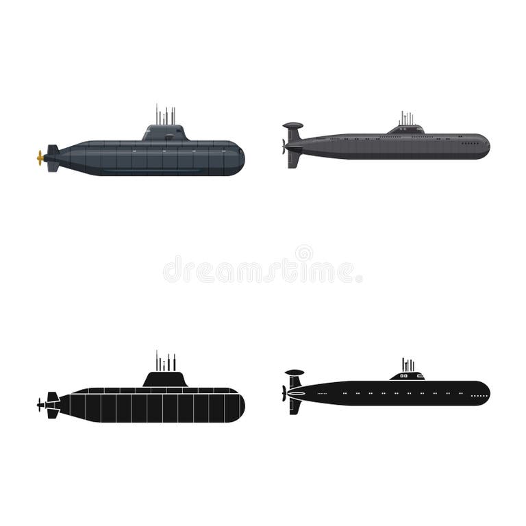 Isolated Object of War and Ship Icon. Set of War and Fleet Vector Icon ...
