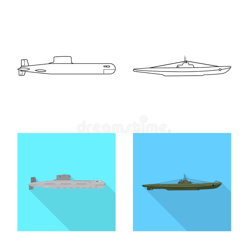 Isolated Object of War and Ship Symbol. Set of War and Fleet Stock ...