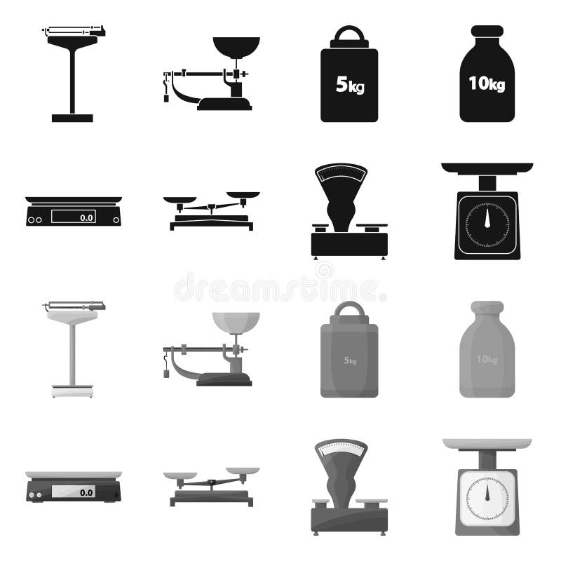 Isolated Object of Weight and Scale Icon. Collection of Weight and ...