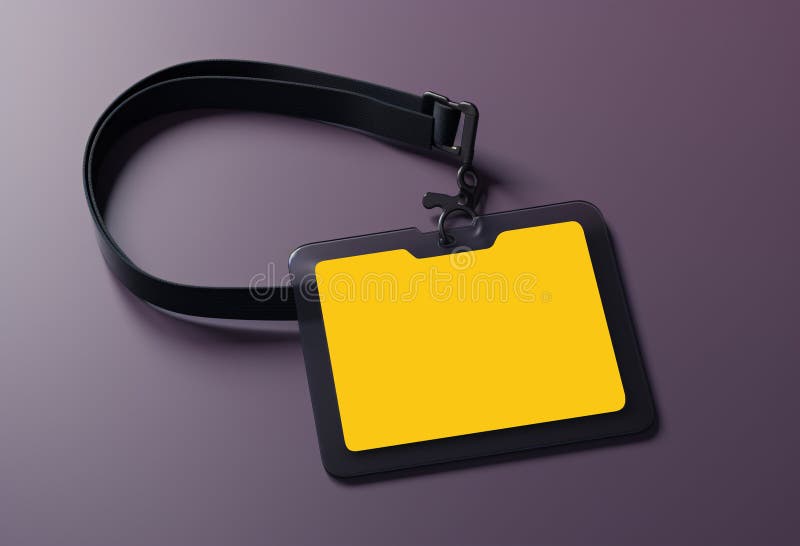 Isolated Office Badge Mockup Stock Illustration - Illustration of empty ...