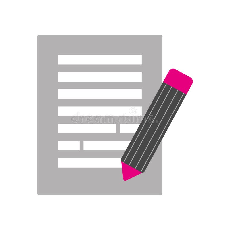 Isolated Office Paper and Highlighter Icon Vector Stock Vector ...