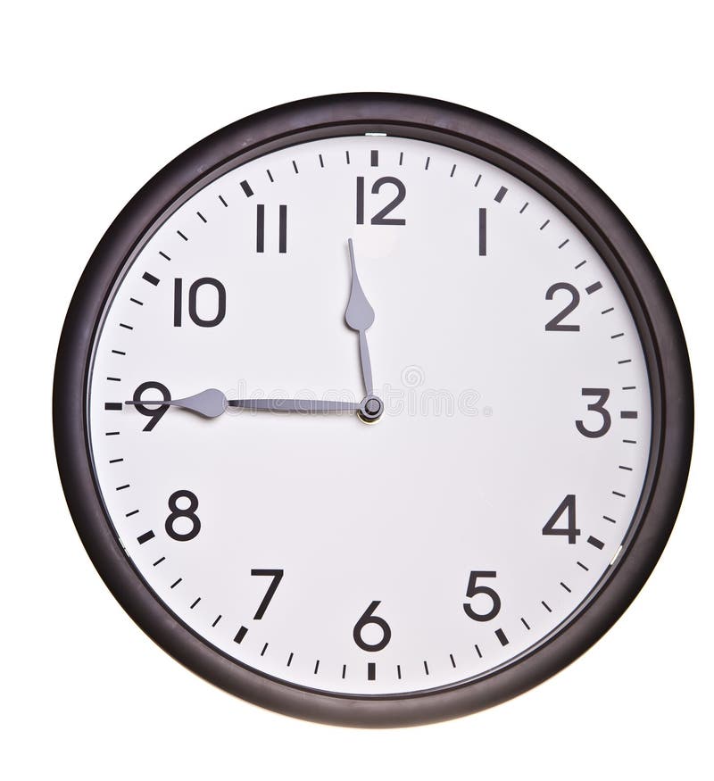 Isolated office wall clock stock image. Image of isolated - 17866473
