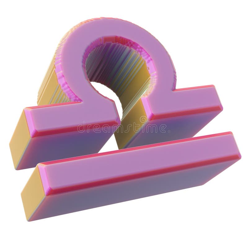 Isolated Ohm Symbol Pink Elegant Modern 3D Rendering Image Abstract ...