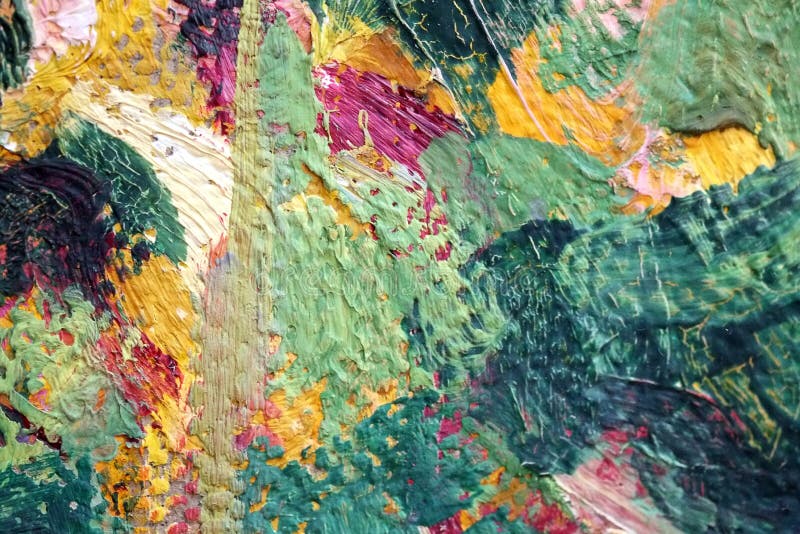 Isolated Oil Painting on Canvas Close-up Macro Stock Photo - Image of ...