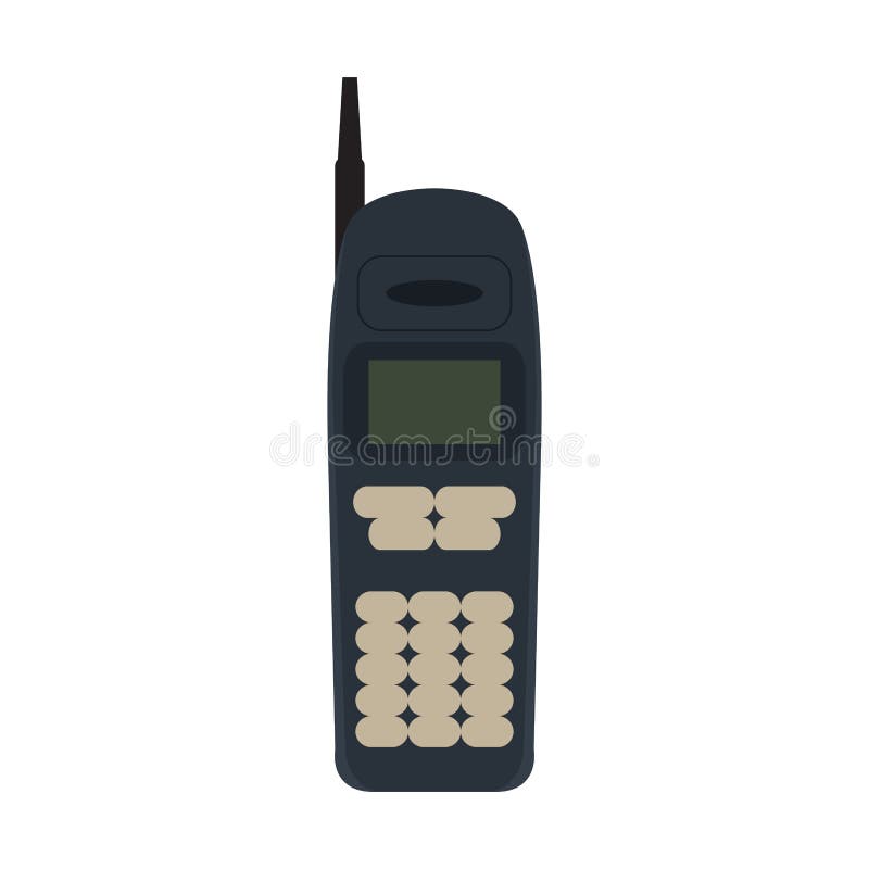 Isolated Old Cellphone Icon Stock Vector - Illustration of retro ...