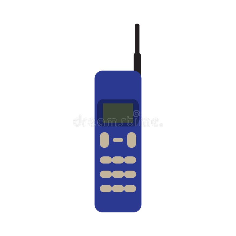 Isolated Old Cellphone Icon Stock Vector - Illustration of equipment ...