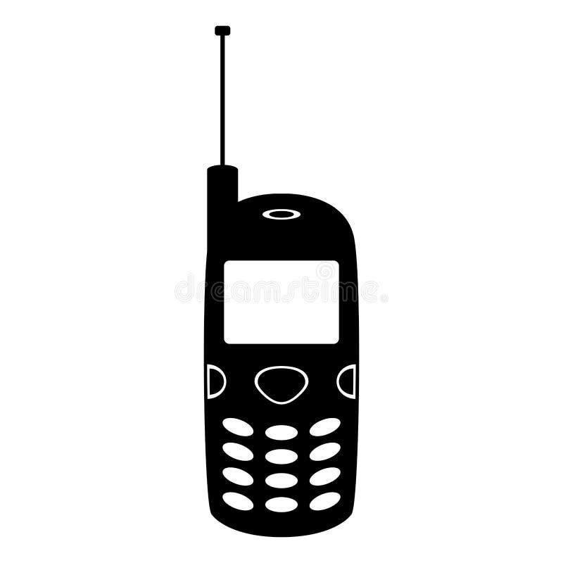 Isolated Old Cellphone Icon Stock Vector - Illustration of business ...