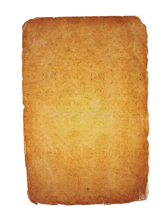 Isolated Old Empty Letter Paper Stock Photo - Image of deed, harmony ...