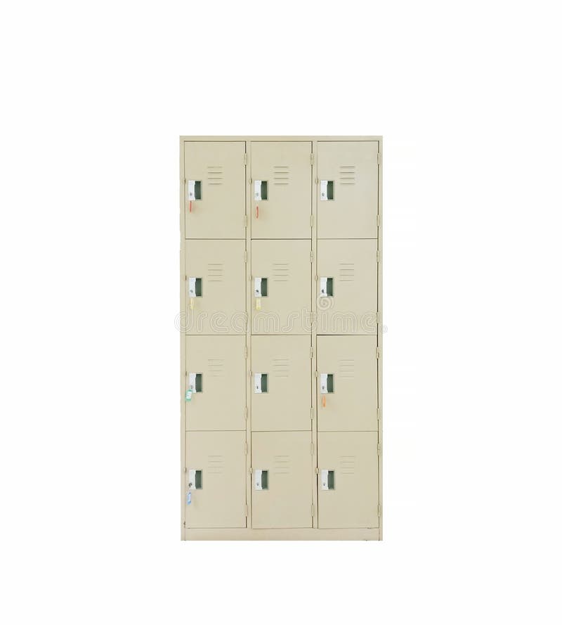Isolated Old Locker on White Background Stock Image - Image of vintage ...