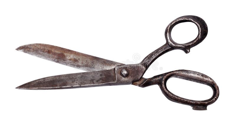 Isolated old scissors stock photo. Image of tailor, metallic - 48854902