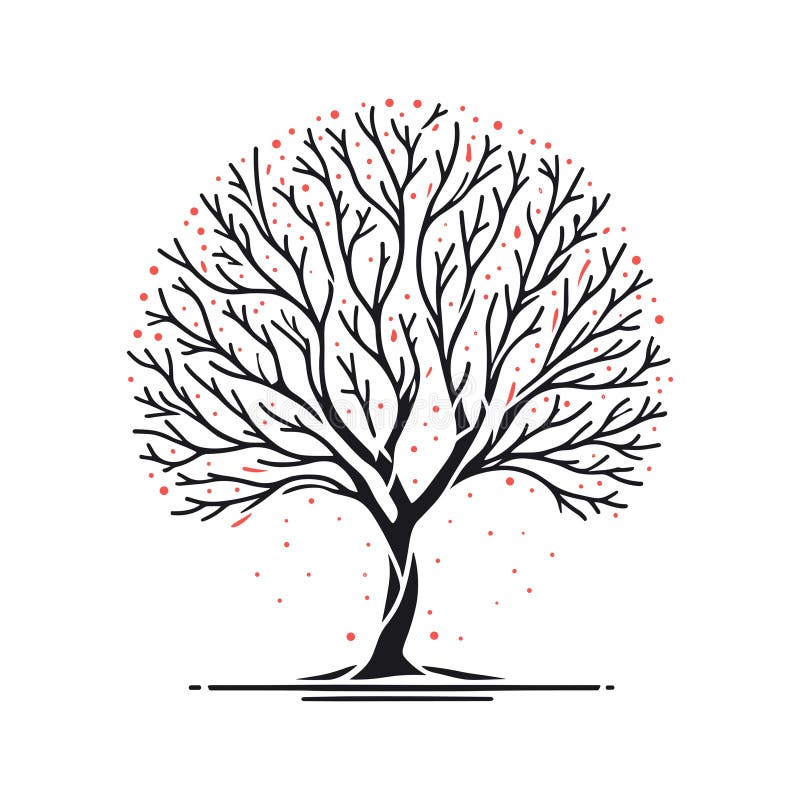 Isolated Old Tree, Vector Illustration Stock Vector - Illustration of ...