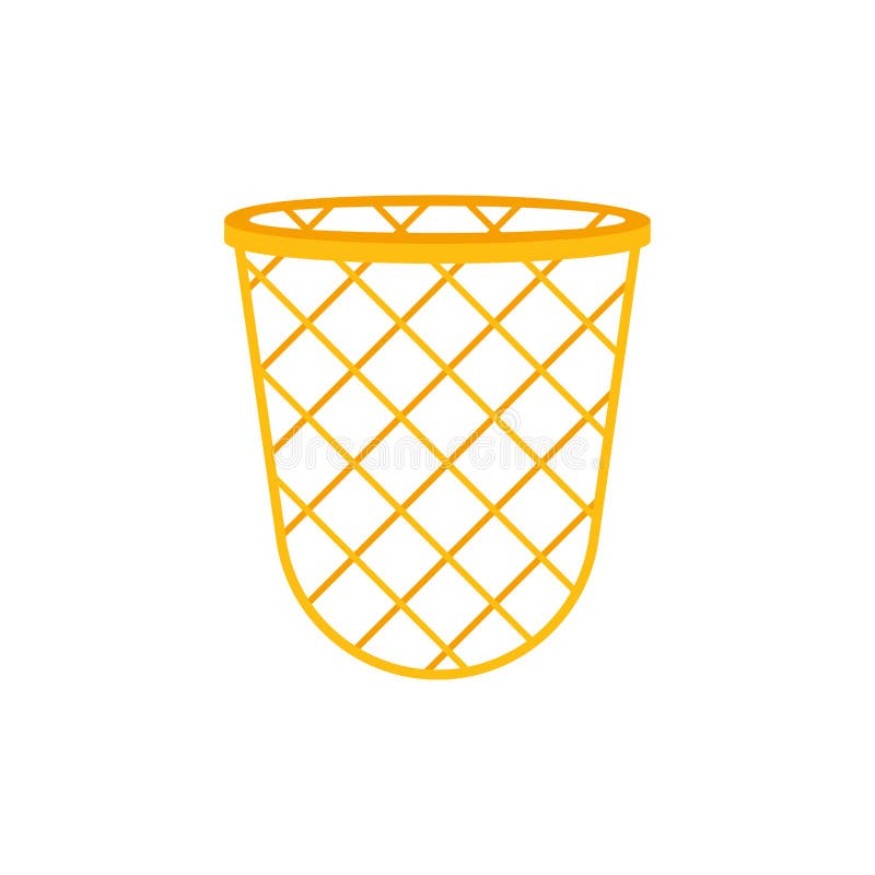 Isolated Open Bin for Garbage Icon Office Element Stock Vector ...