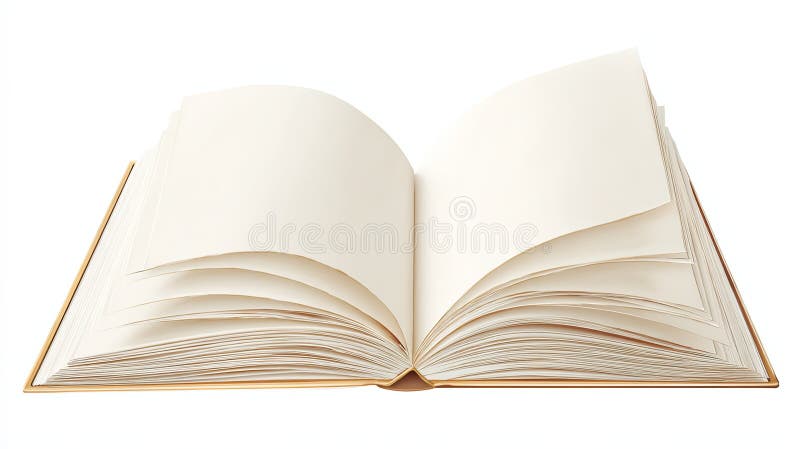 Isolated Open Book with Blank Pages for Creative Projects Stock Photo ...