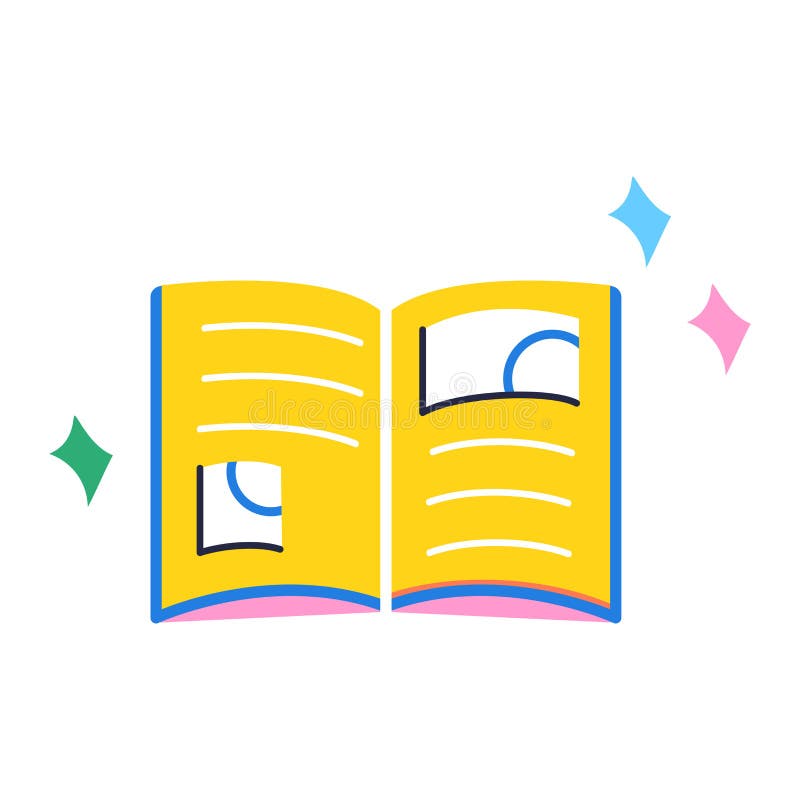 Isolated Open Book Icon School Supply Flat Design Vector Stock Vector ...
