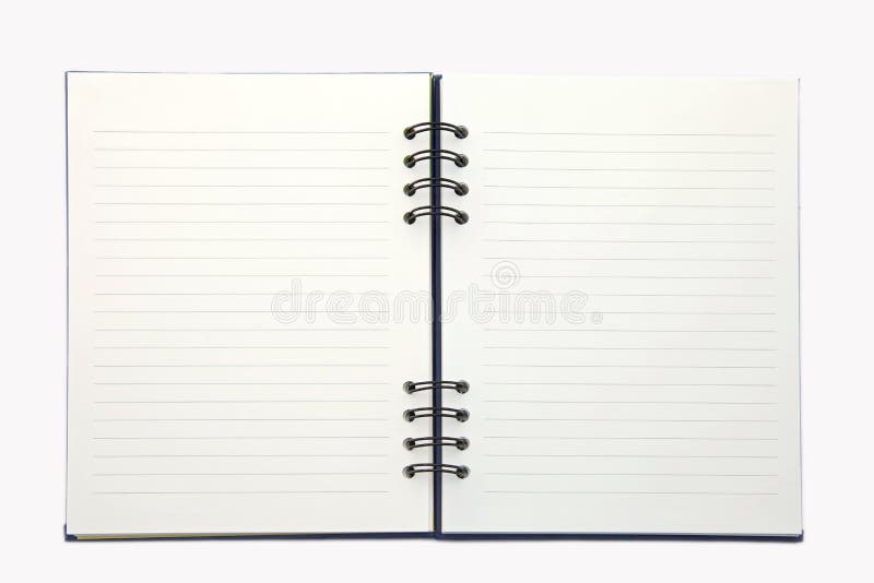 Opened Spiral Notebook. stock image. Image of book, note - 1737401