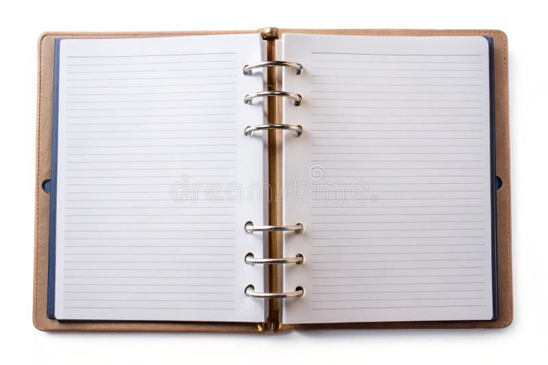 Isolated Open Notebook with Ring Binder Stock Illustration ...
