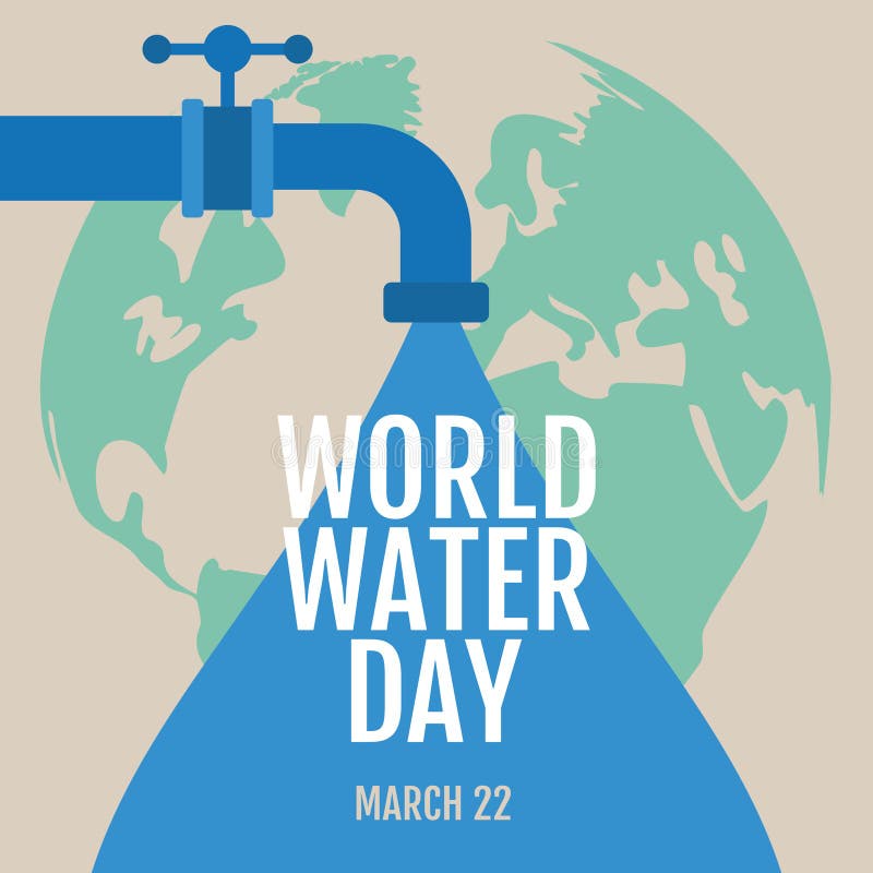 Isolated Open Water Faucet World Water Day Vector Stock Vector ...