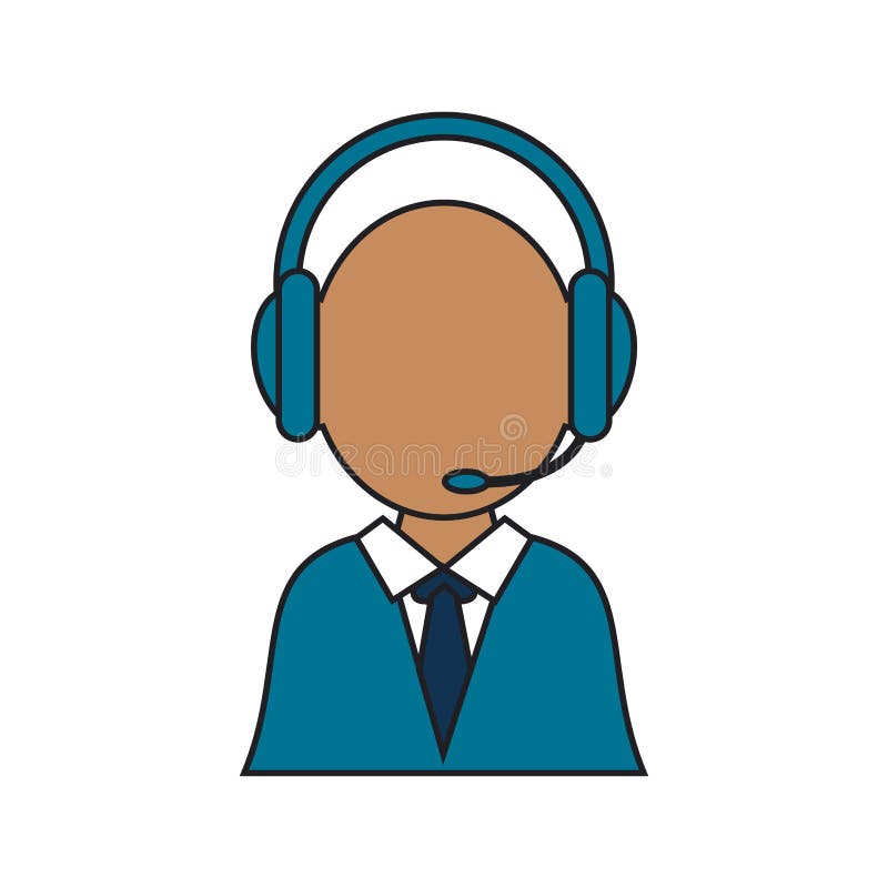 Isolated Operator Man Design Stock Vector - Illustration of workplace ...