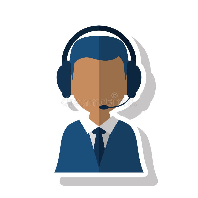 Isolated Operator Man Design Stock Vector - Illustration of ...