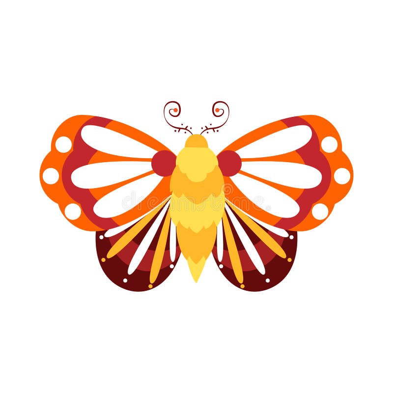 Isolated Orange Butterfly Vector Illustration Stock Vector ...