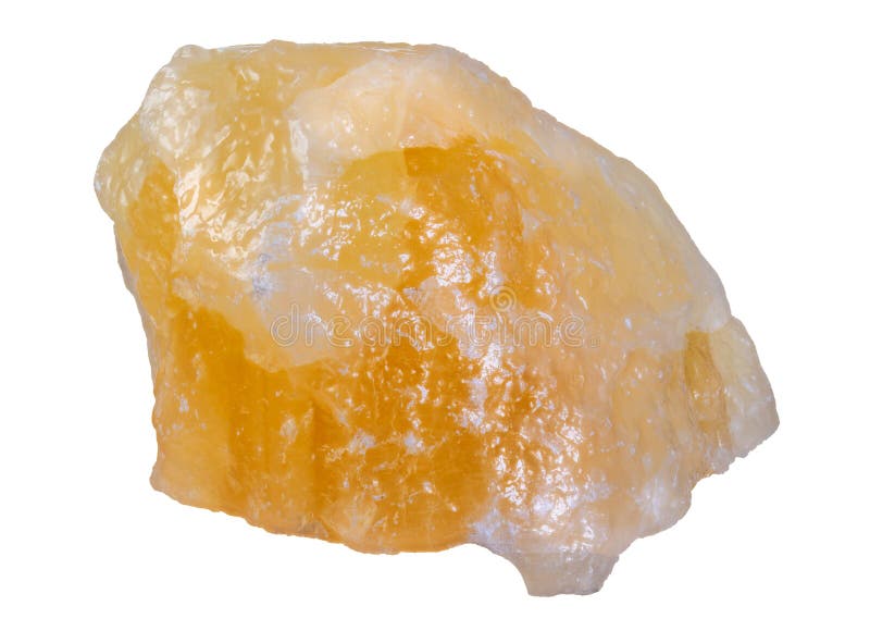 Isolated Orange Calcite Crystal Stone Stock Image - Image of precious ...