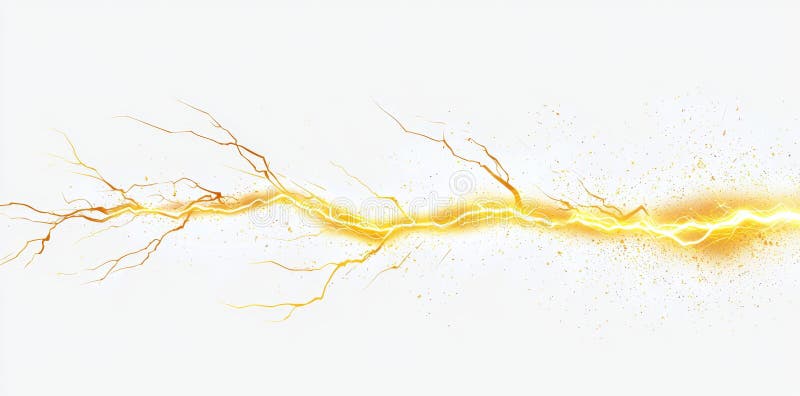 Isolated Orange Electricity on a Transparent Background. Stock Image ...