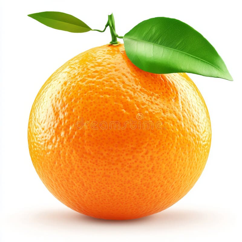 Isolated Orange with Leaves on Transparent Background Png Stock Photo ...