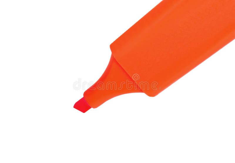 Orange Marker with Markers on the Checklist Sheet Stock Image - Image ...