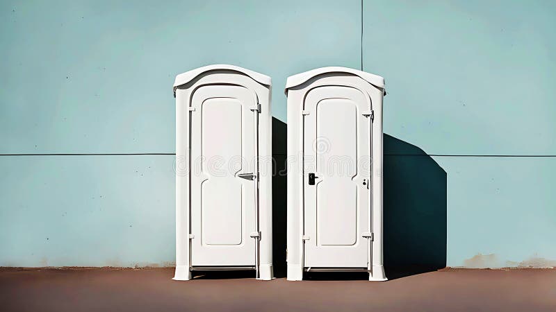 Isolated Outdoor Toilet Cabins Public Portable Bio Wc Cabins Stock